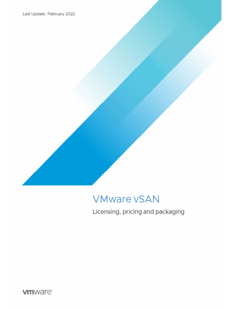 Vmware Vsan Licensing Guide | PDF | Cloud Computing | Desktop Virtualization