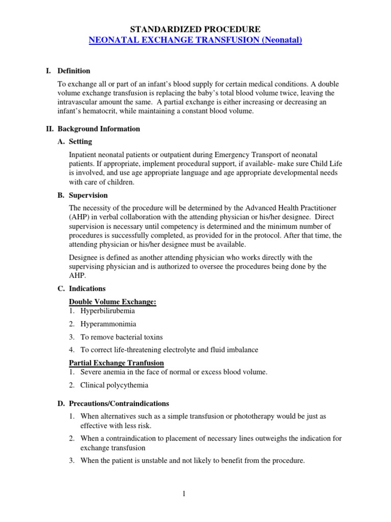 Neonatal Exchange Transfusion (Neonatal) | PDF | Blood Transfusion | Blood