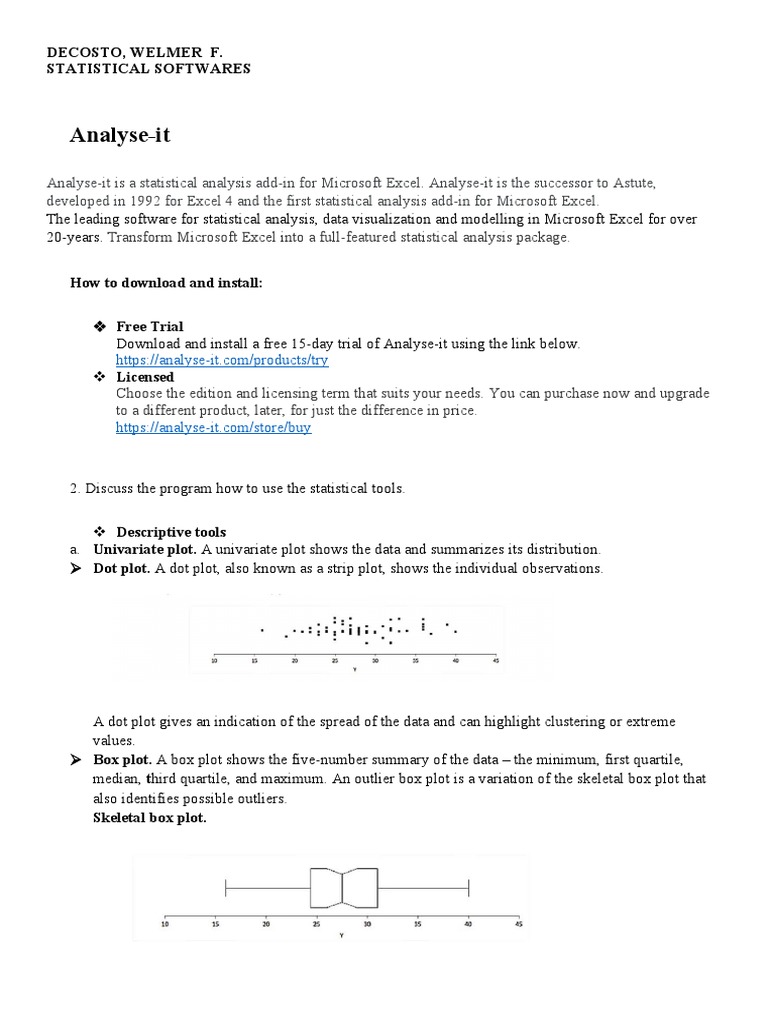 Analyse It Statistical Program Decostowelmer Pdf Statistical 3540