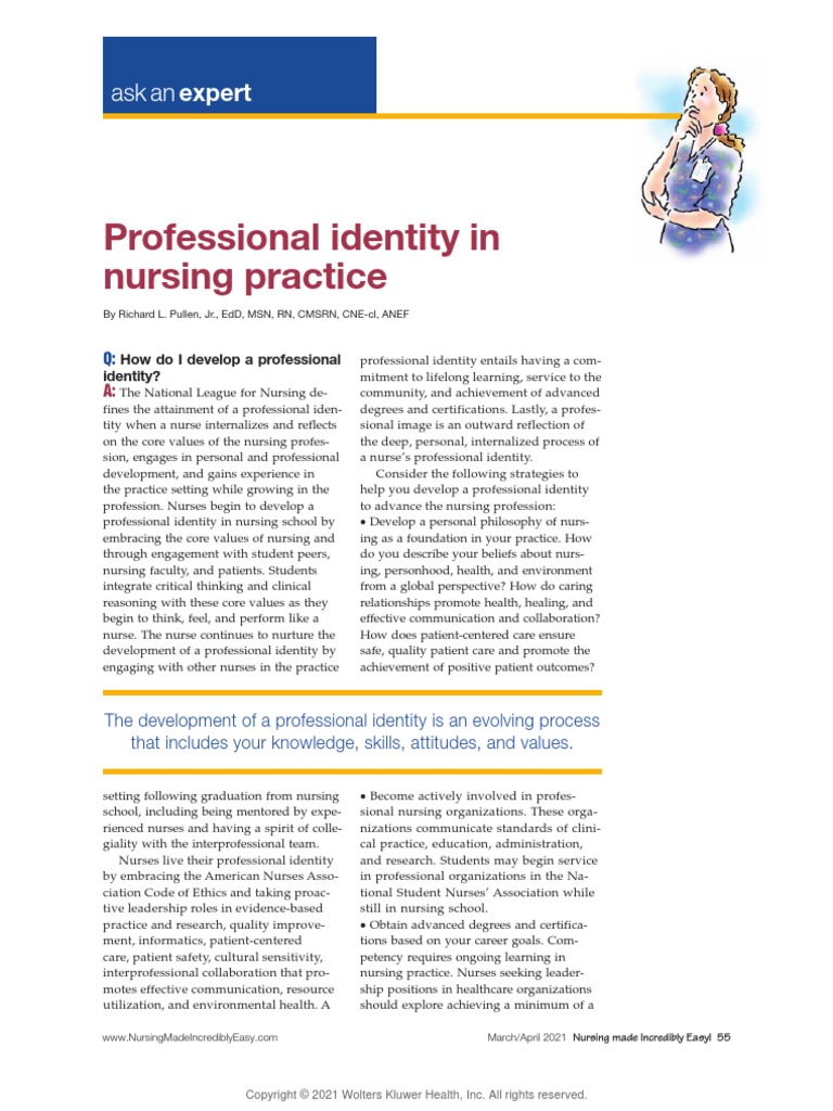 Professional Identity in Nursing Practice: Editorial | PDF | Nursing ...