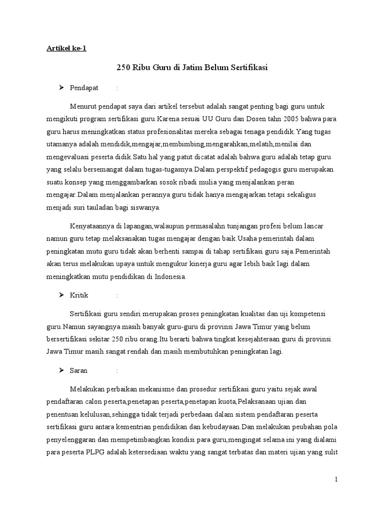 Kliping Uas Tentang Pendidikan | PDF