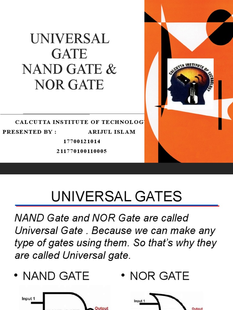 Universal Gate Nand Gate & Nor Gate | PDF | Logic Gate | Design