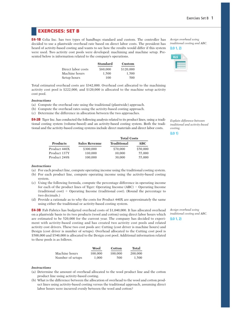 Exercises: Set B: Standard Custom | PDF | Business | Economies