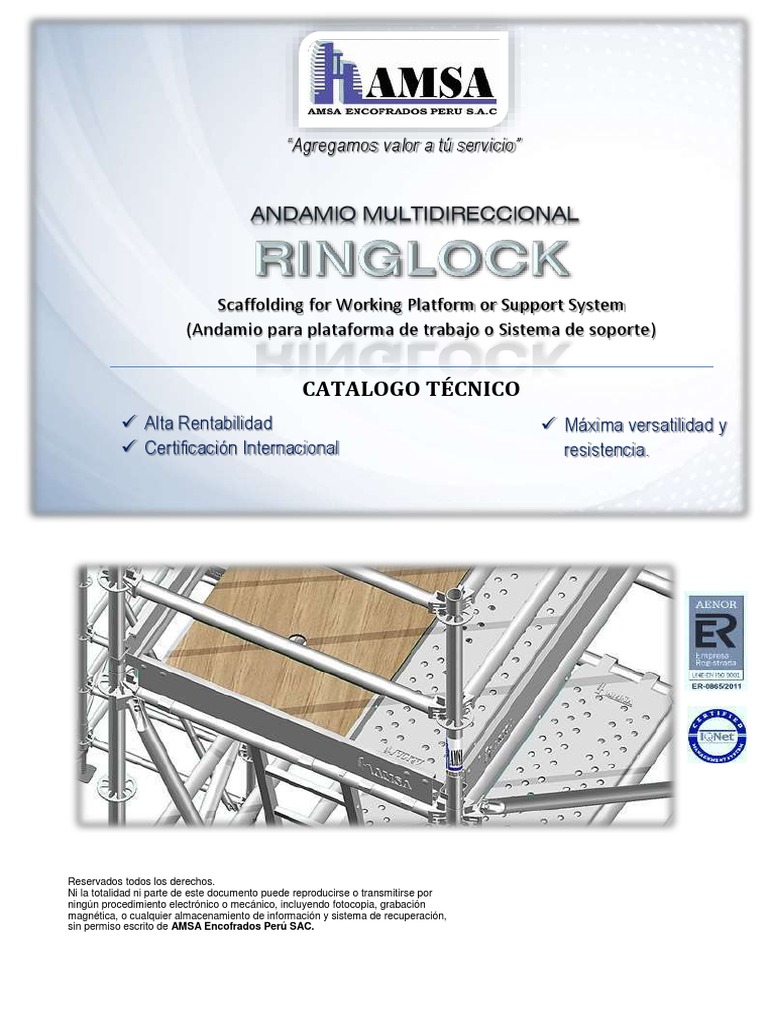 Catalogo Amsa - Ringlock | PDF | Andamio | Sectores Economicos