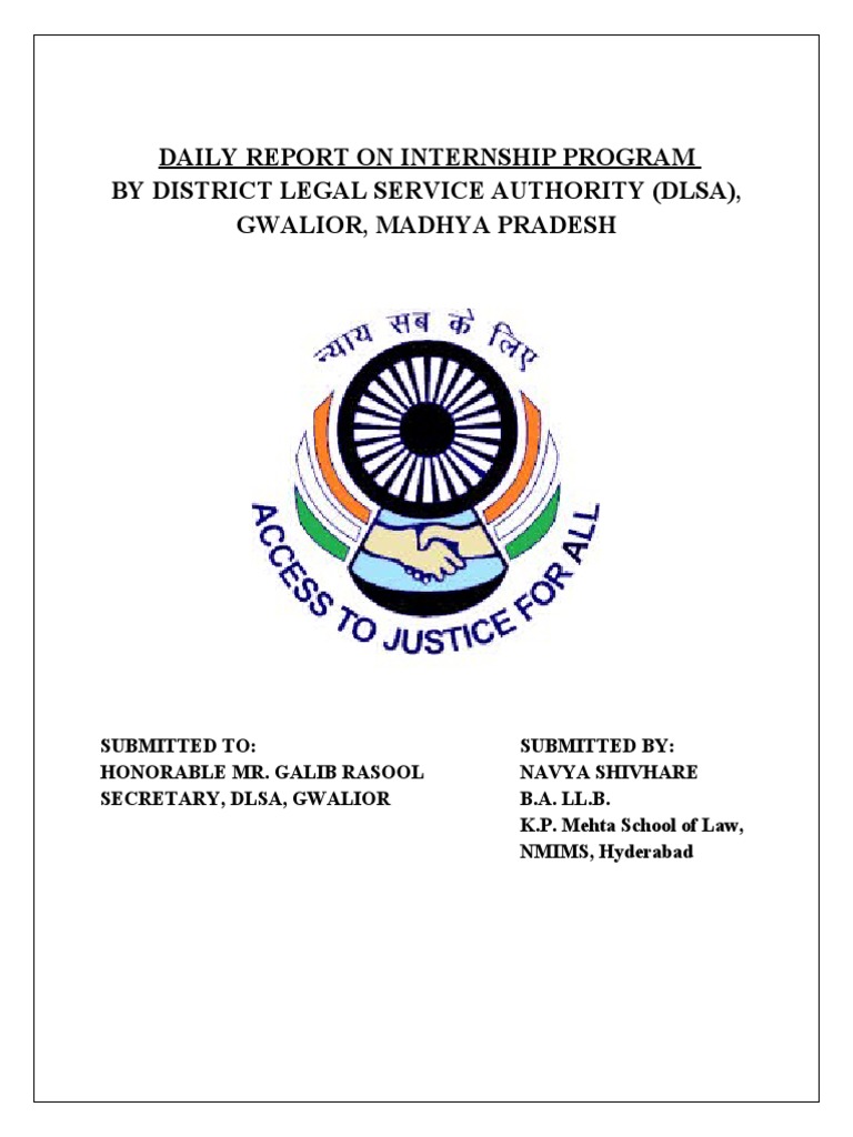 DLSA Internship Diary | PDF | Mediation | Employment