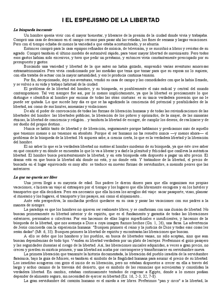 I El Espejismo de La Libertad 3 | PDF | Libertad | Moralidad