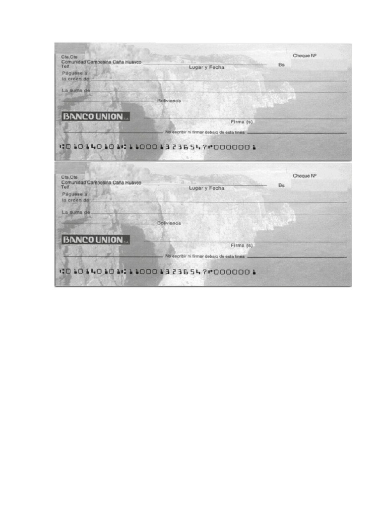 Formato de Cheques | PDF