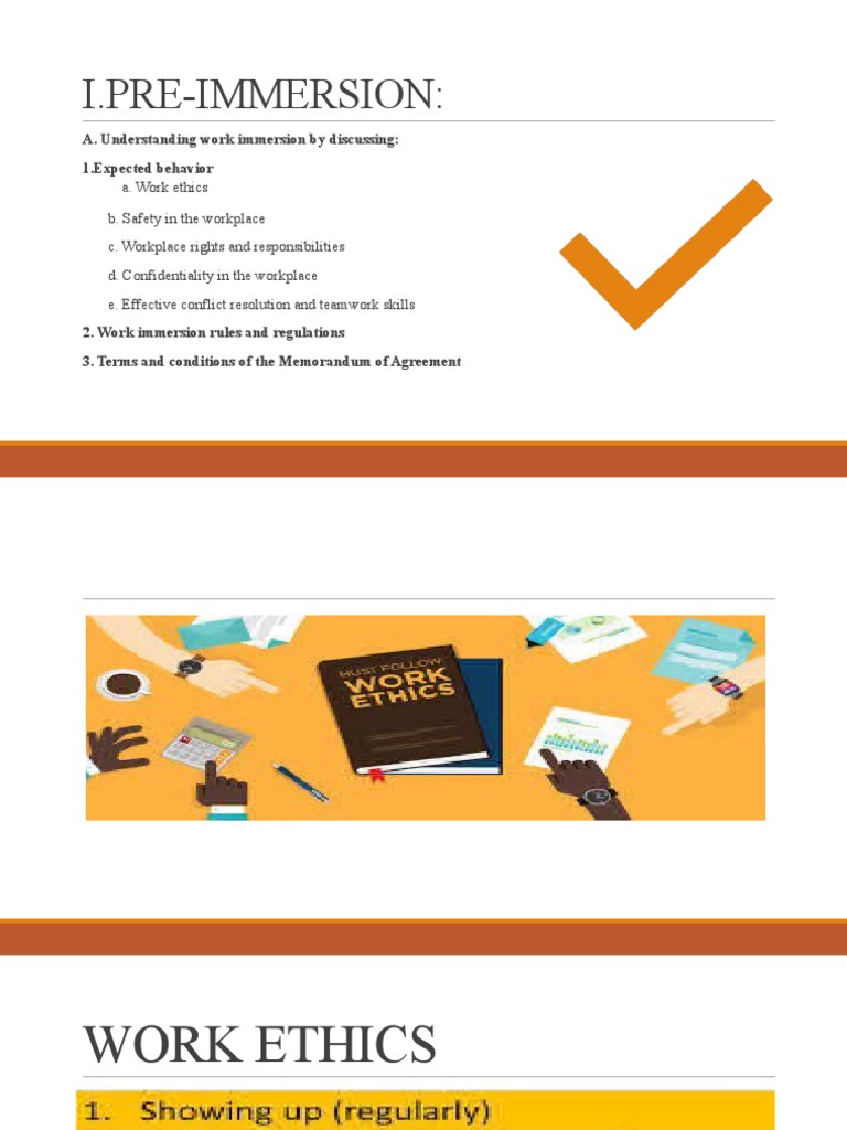 Understanding Work Immersion Essentials | PDF