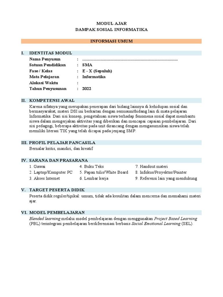 Informatika Bab 8 - Dampak Sosial Informatika | PDF