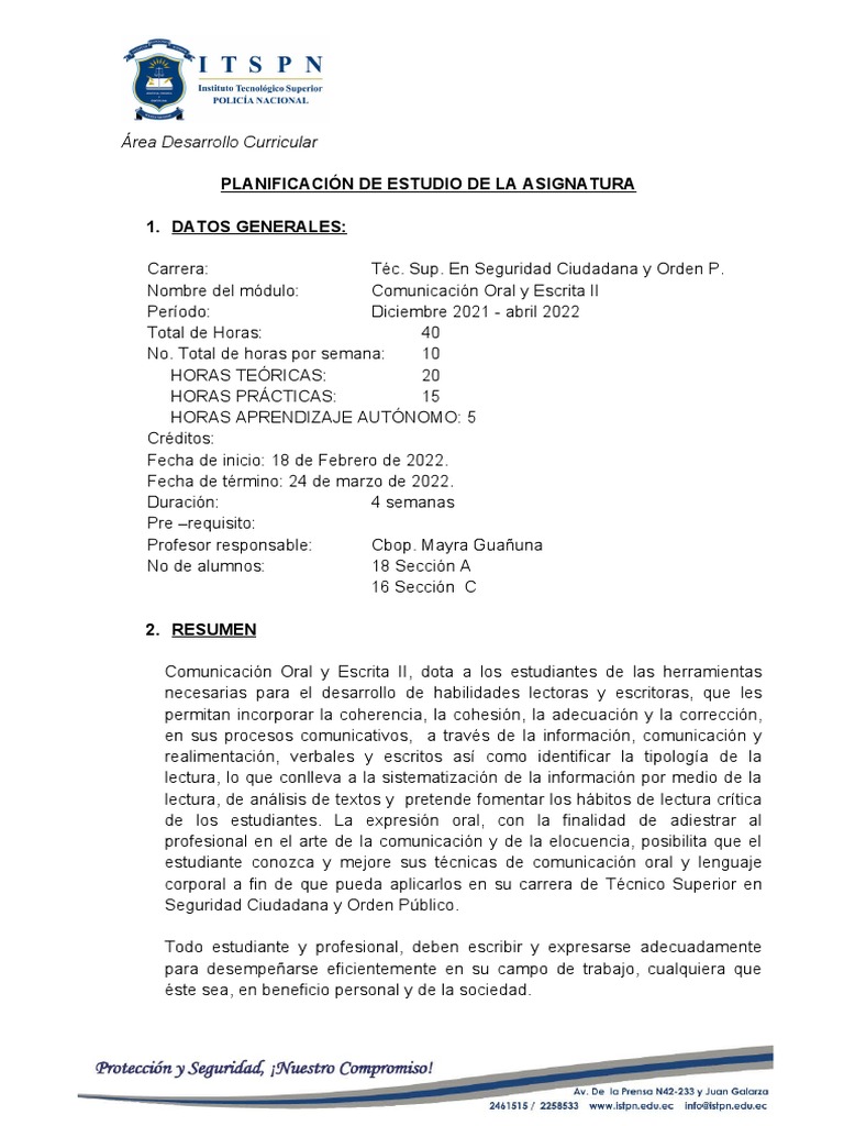Modelo Sílabo | PDF | Comunicación | Aprendizaje