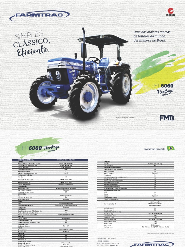 SPEC Farmtrac 60 | PDF