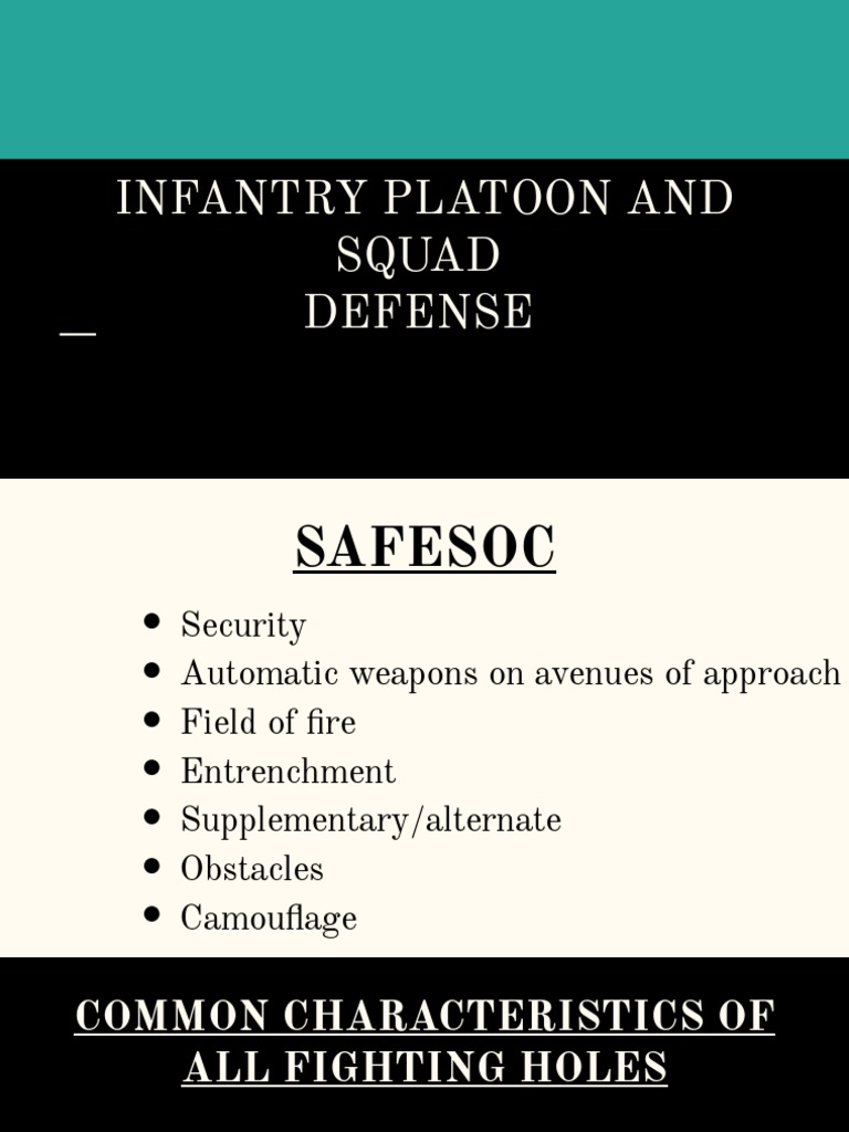 Infantry Platoon and Squad Defense | PDF | Trench Warfare | Battles
