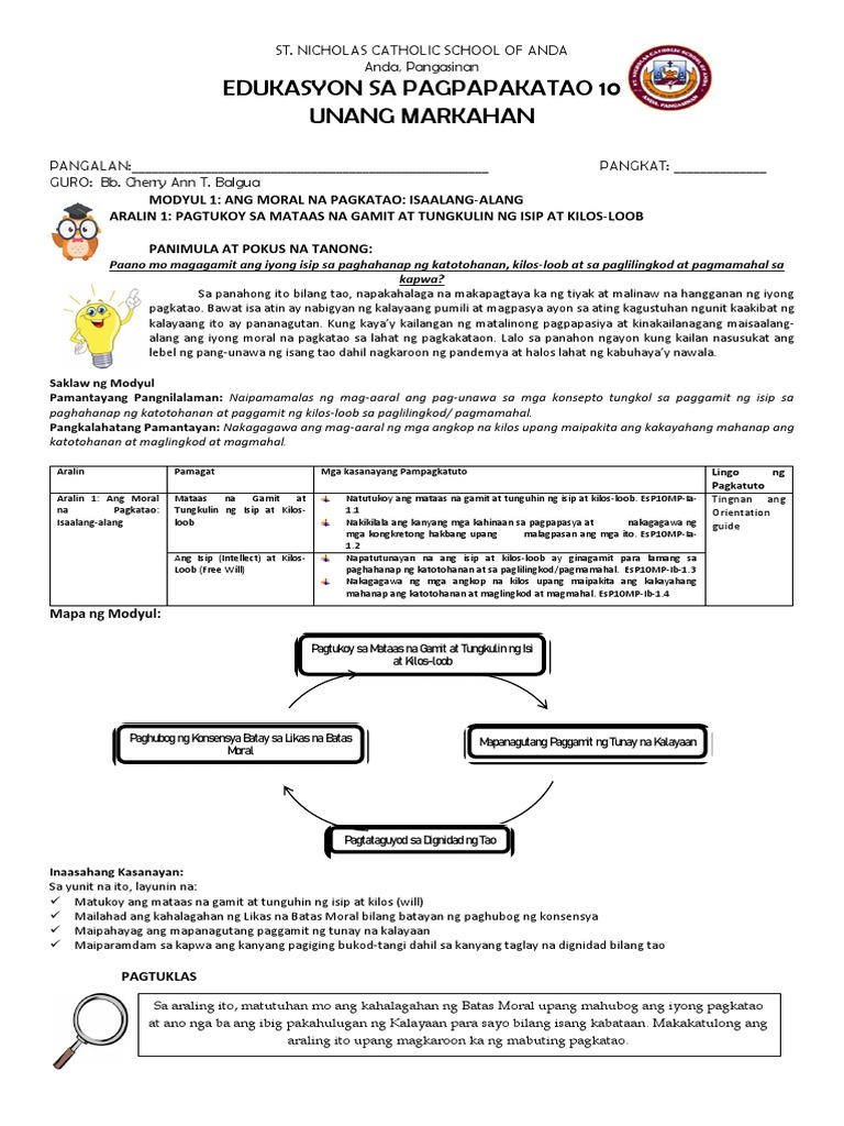 Edukasyon Sa Pagpapakatao 10 PDF | PDF