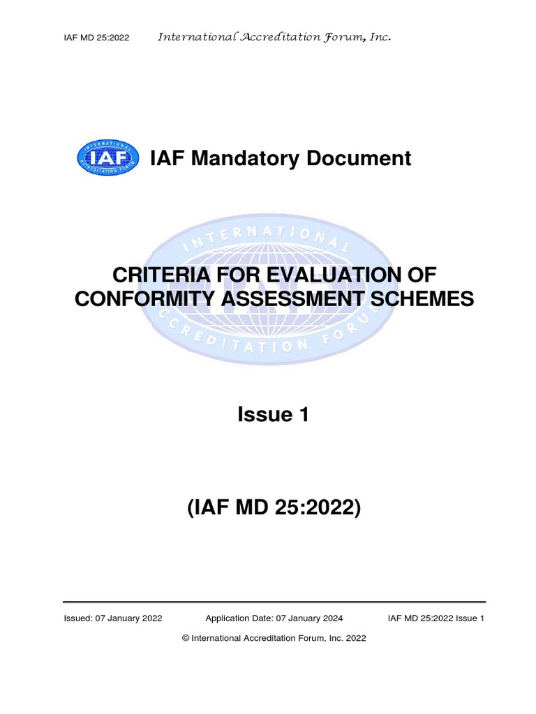 IAF Mandatory Document: International Accreditation Forum, Inc | PDF ...