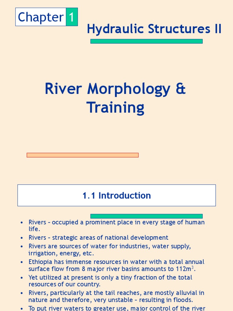 Chapter 1 - River Morphology | PDF | River | Levee