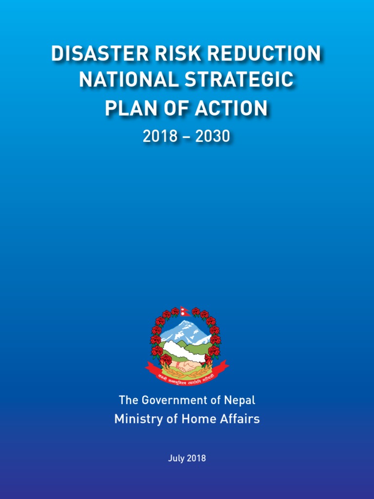 DRR National Plan of Action 2018-2030 (Nepal) | PDF | Emergency Management | Disaster Risk Reduction