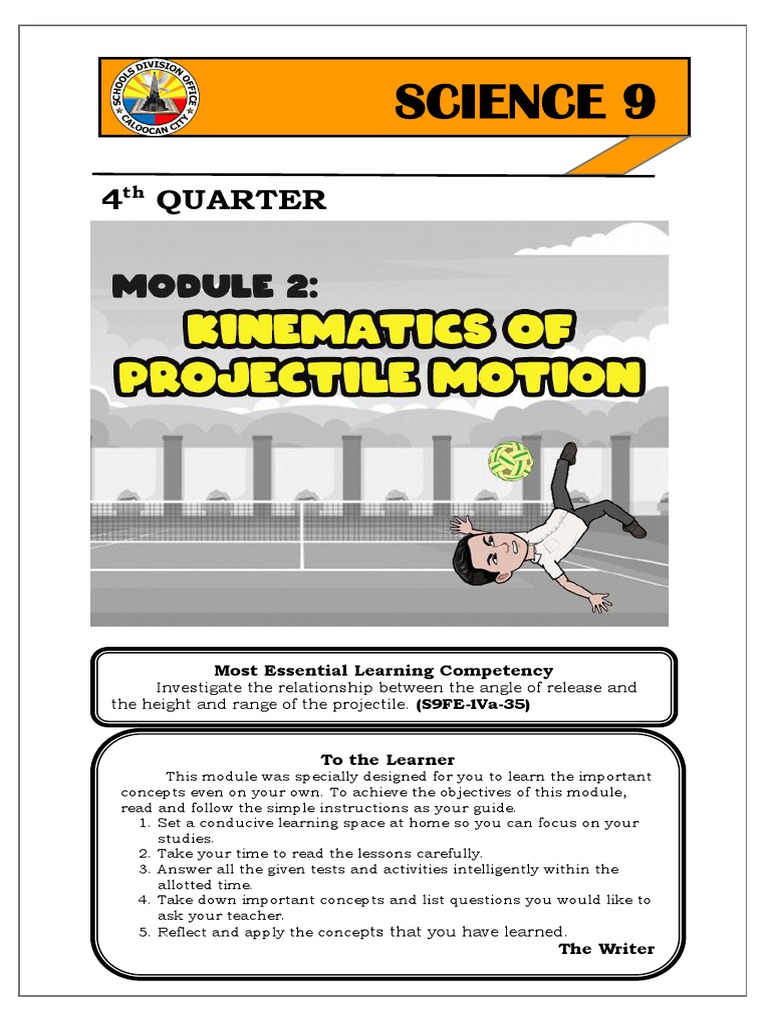 Science 9: 4 Quarter | PDF | Projectiles | Physics