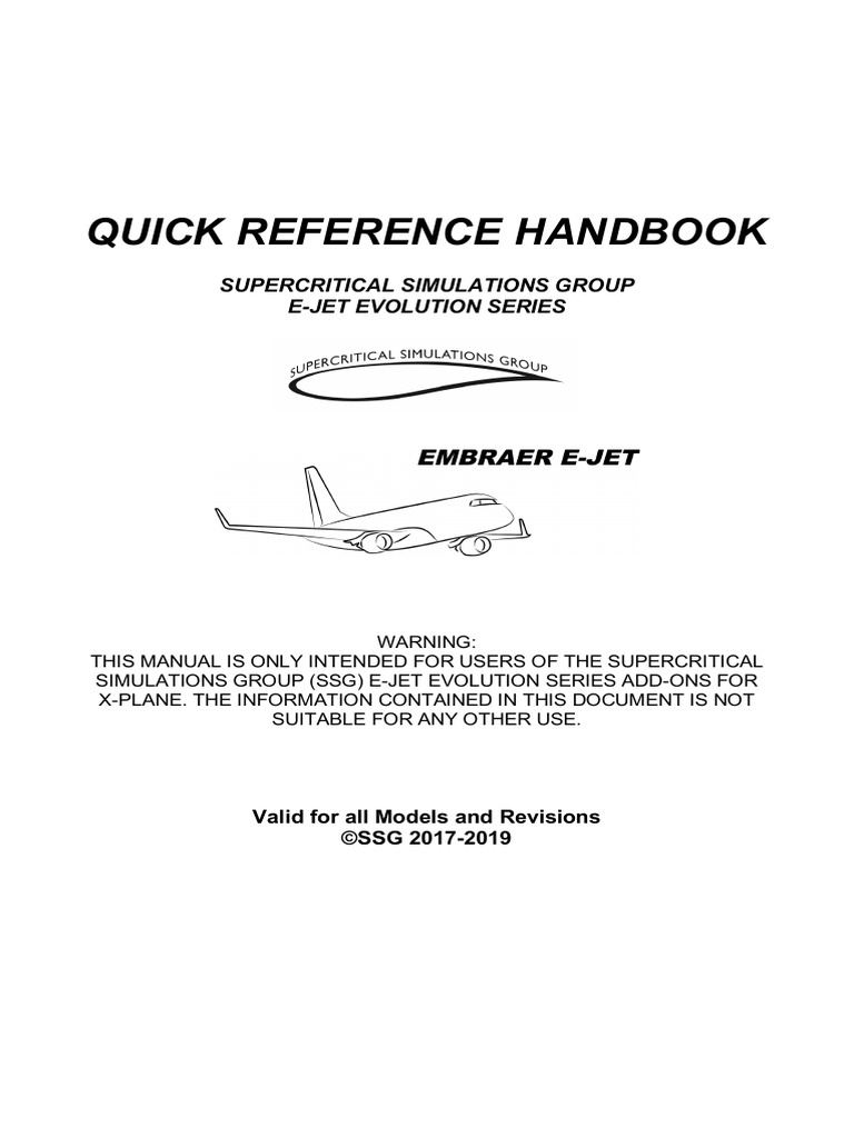 SSG EJet Quick Reference Handbook | PDF | Flap (Aeronautics) | Takeoff