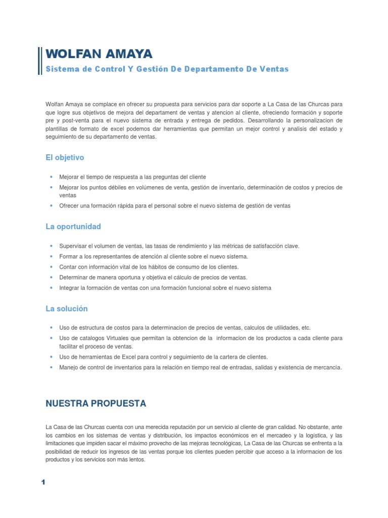 Ejemplo Propuesta de Servicios | PDF | Logística | Marketing