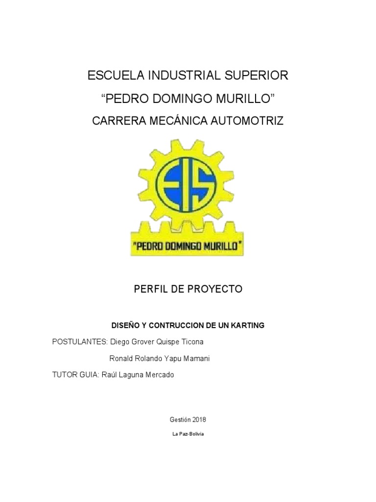 PERFIL DE Proyecto de Grado | PDF | Motor de combustión interna | Pistón