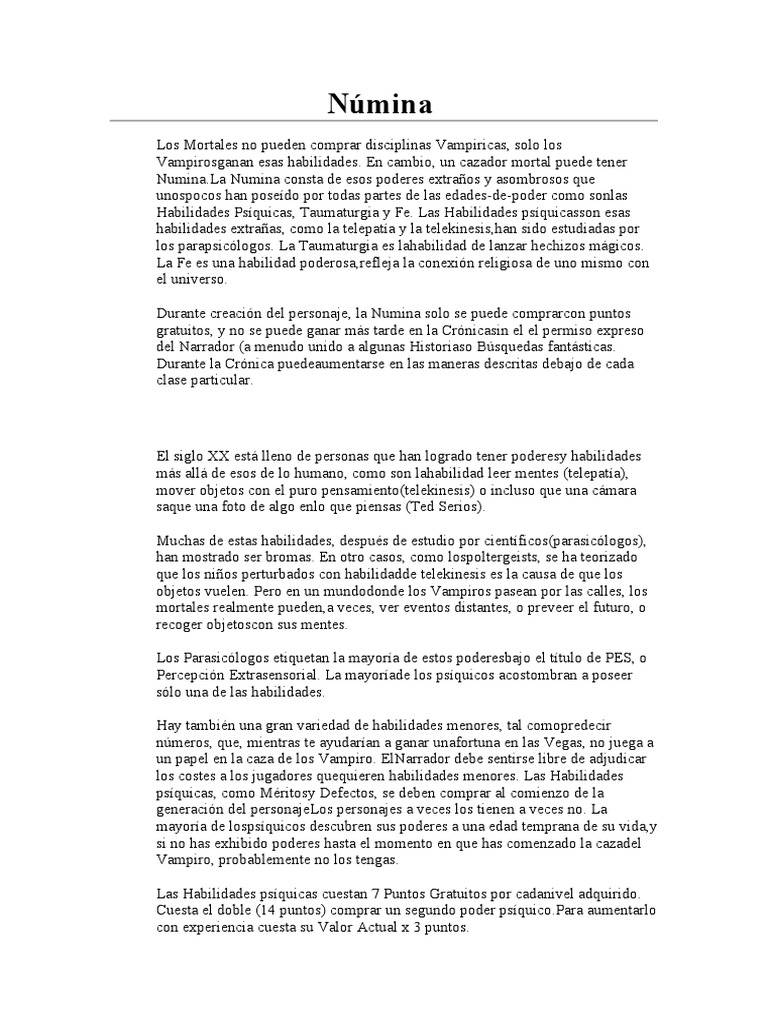 Númina | PDF | Telepatía | Sicología