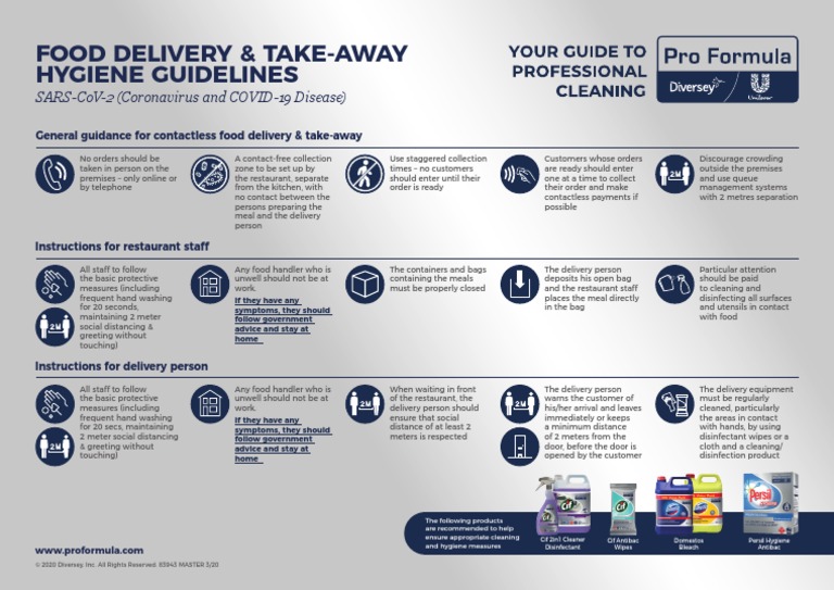 Hygiene Guidelines For Food Delivery and Take Away | PDF | Hygiene ...