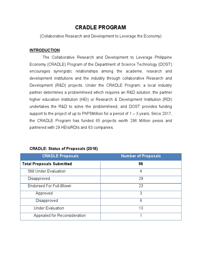 MARGALLO - Government Programs and Projects (CRADLE) | PDF | Research ...