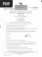 Csec Paper 1 2022 Geo | PDF