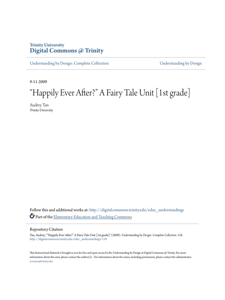 Happily Ever After - A Fairy Tale Unit (1st Grade) | Download Free PDF ...