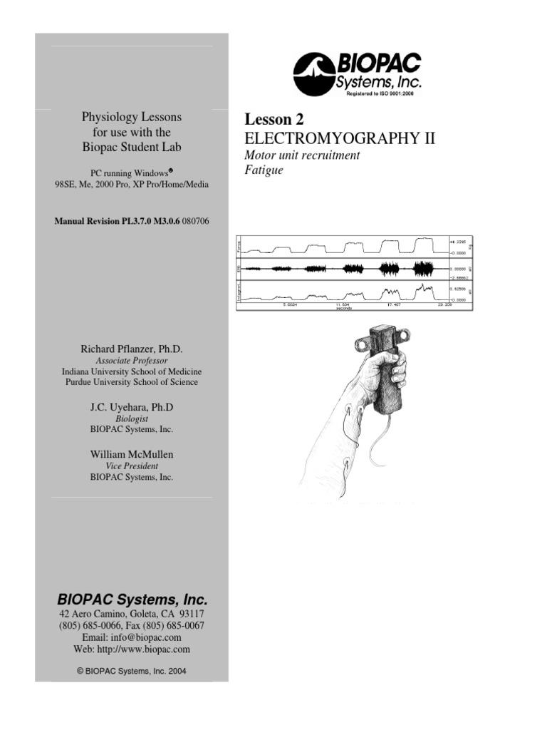 Lesson 2: Electromyography Ii | PDF | Skeletal Muscle | Electromyography