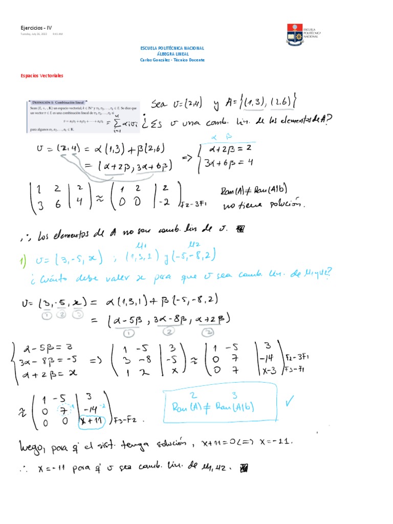Apuntes Algebra 4 | PDF