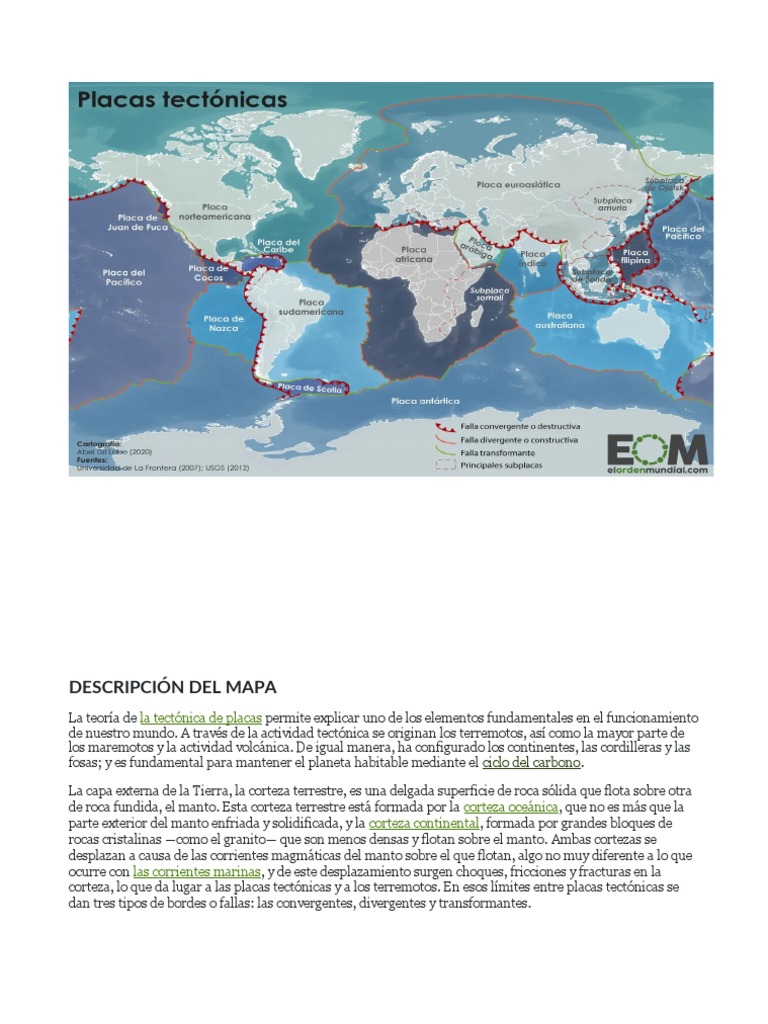Placas Tectonicas | PDF | Placas tectónicas | Temblores