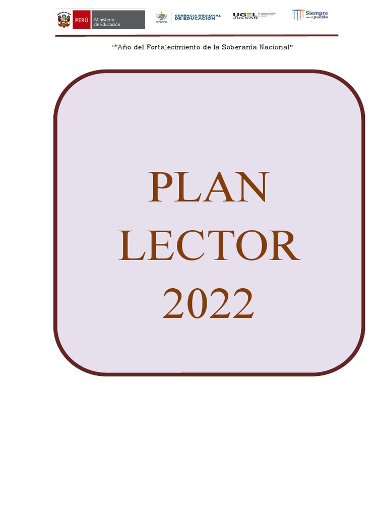 Propuesta Plan Lector Ie. 2022 | PDF | Blog | Comprensión lectora