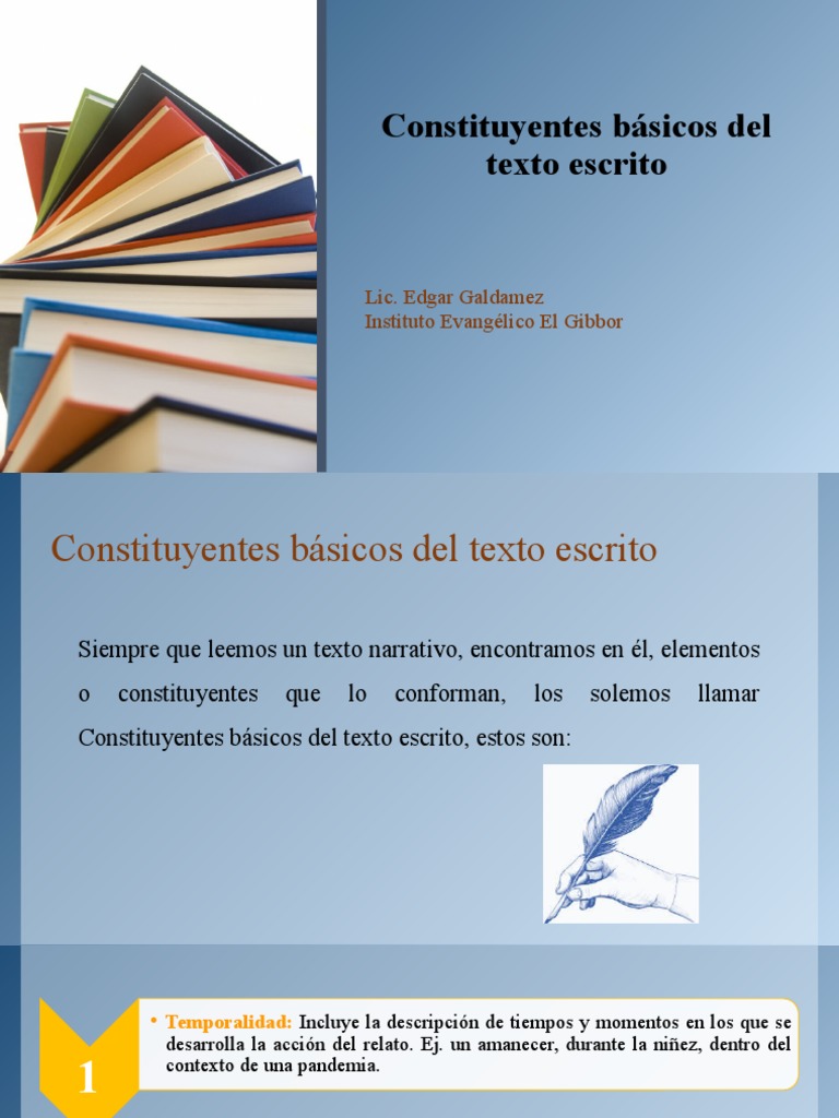 Constituyentes Básicos Del Texto Escrito | PDF | Narración