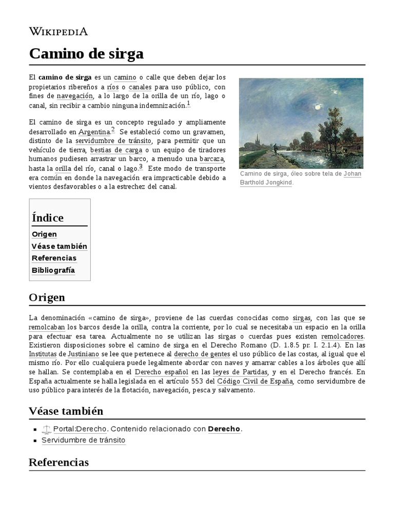 Definición del Camino de Sirga | PDF