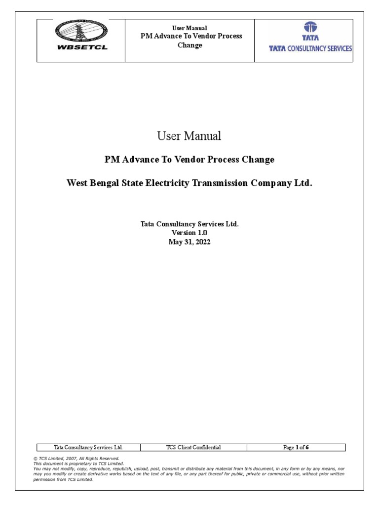 User Manual PM Advance To Vendor Process Change | PDF | Derivative Work | Information Technology