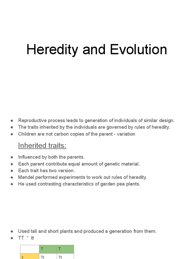 Heredity and Evolution | PDF | Genetics | Sex