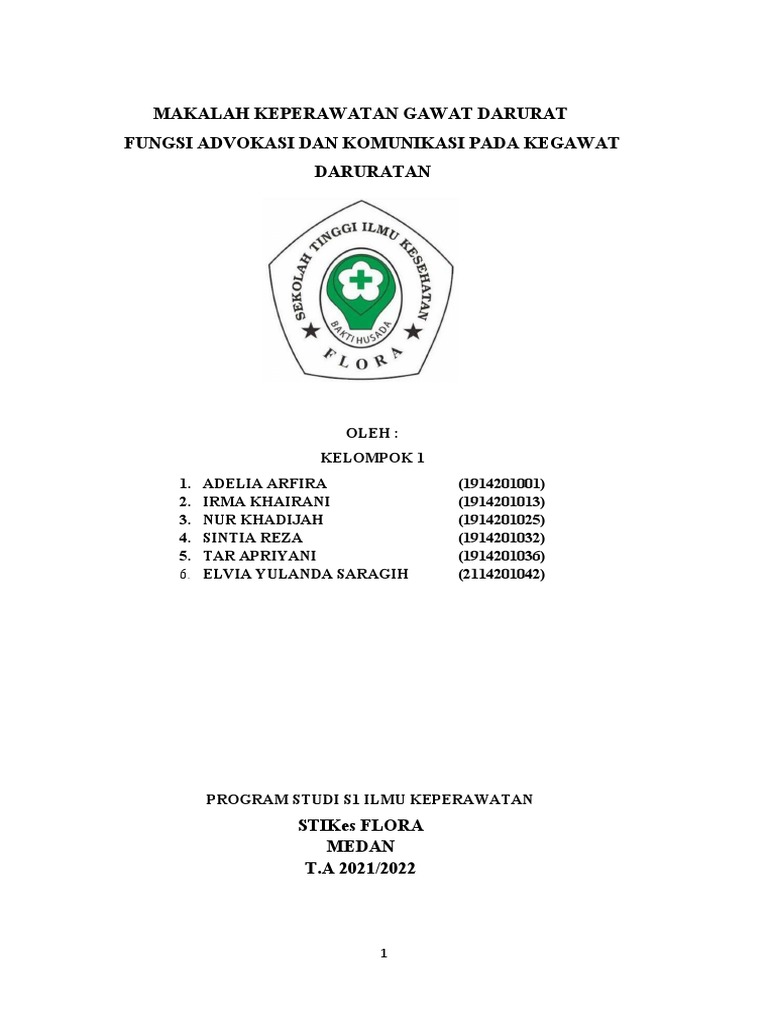 Makalah Fungsi Advokasi Dan Komunikasi Pada Kegawat Daruratan (Kelompok ... Makalah Fungsi Advokasi Dan Komunikasi Pada Kegawat Daruratan (Kelompok ...