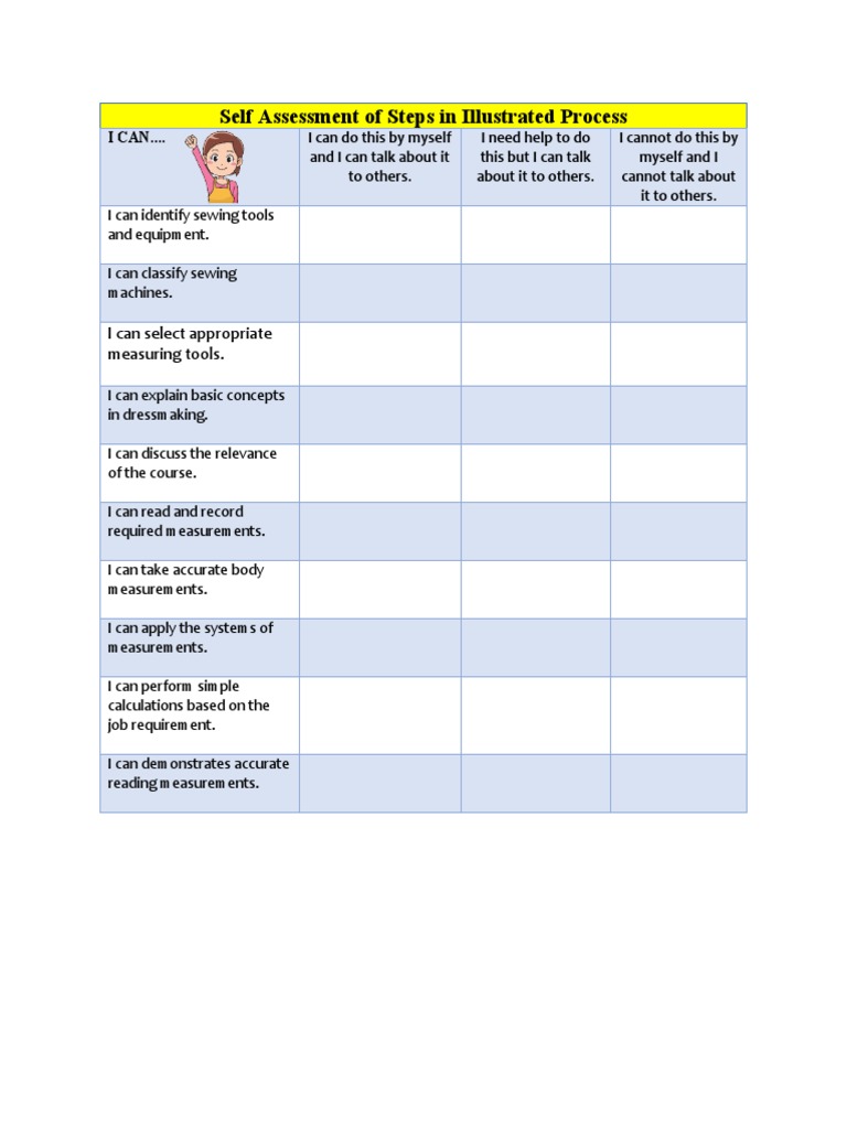 I Can Self-Assessment Template 1 - Uploaded | PDF