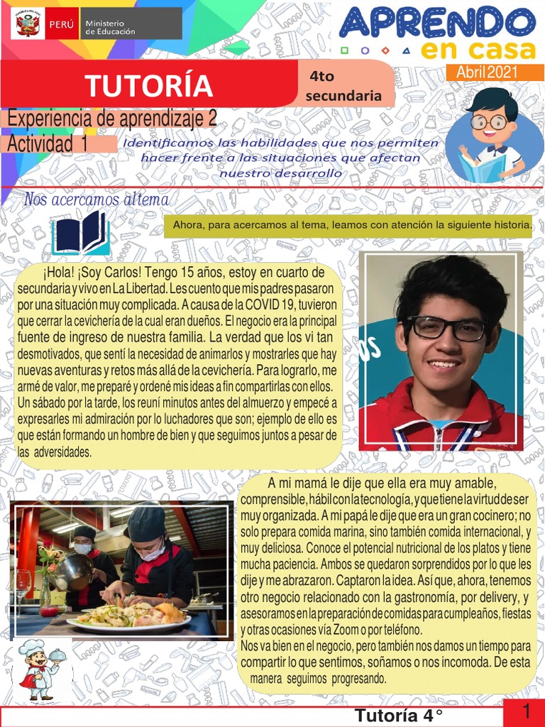 EXPERIENCIA 2 - Actv. 1 - TUTORIA | PDF | Autoeficacia