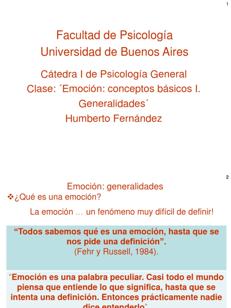 Conceptos Básicos de Emoción en Psicología | PDF | Relaciones personales, crianza y desarrollo ...