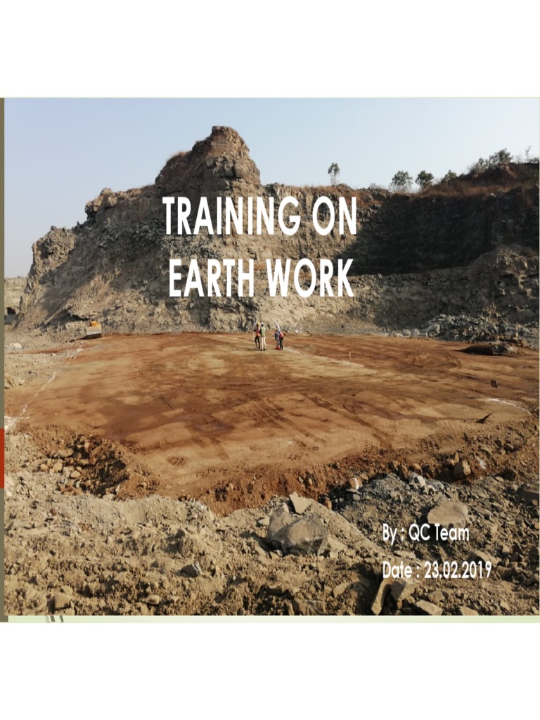 Training PPT Earth Work | Download Free PDF | Soil | Natural Materials
