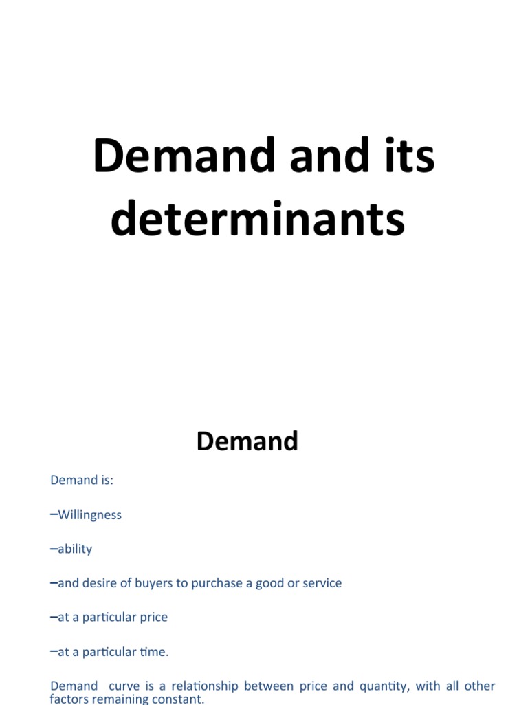 Demand | PDF | Supply And Demand | Demand Curve