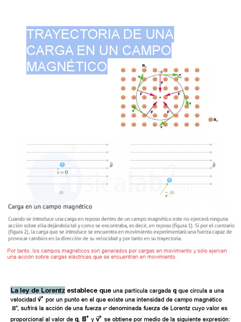 Fuerza de Lorentz-1 | PDF | Fuerza | Campo magnético