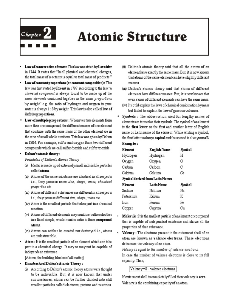 Atomic Structure | PDF | Atoms | Atomic Nucleus