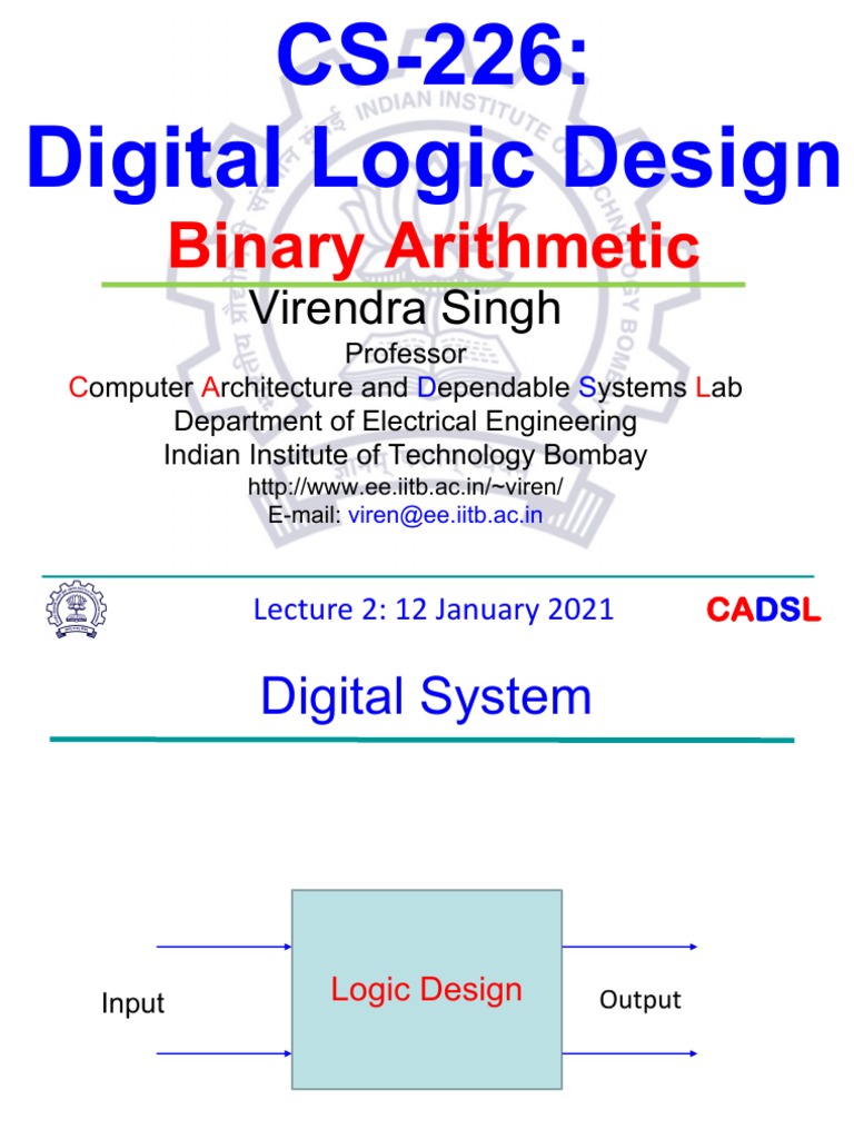 Binary Arithmetic: Virendra Singh | PDF | Subtraction | Arithmetic