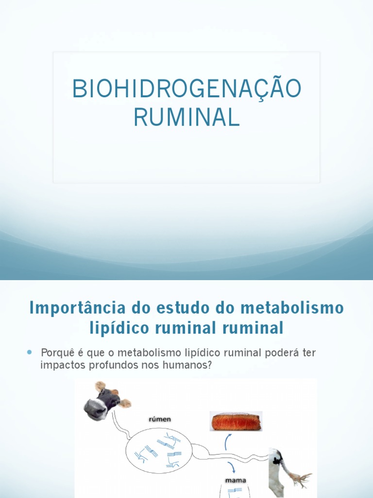 Aula2 - Biohidrogenação Ruminal PDF | PDF