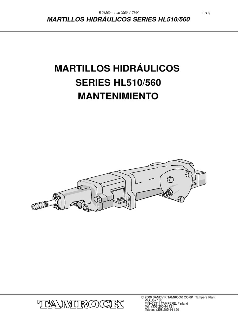 S03 Rock Drill HL510-560 Maintenance ES | PDF | Tornillo | Metalurgia