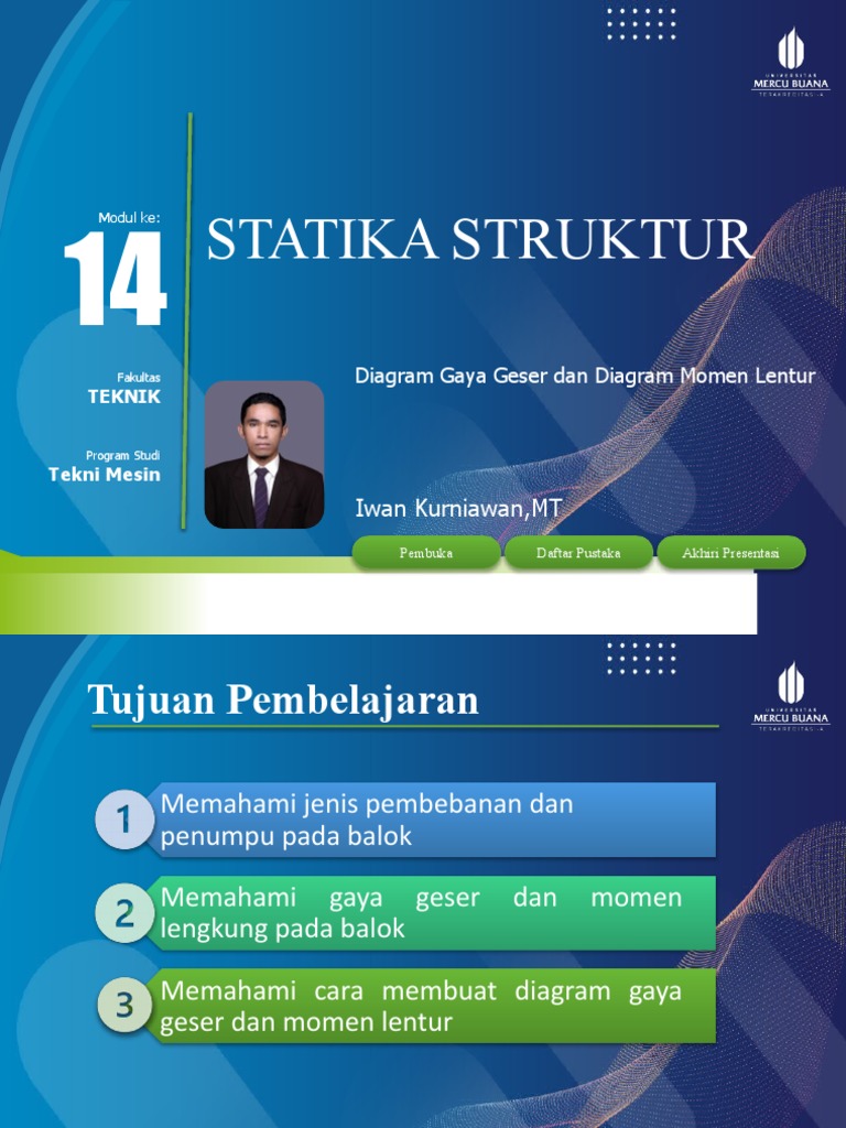 Modul 14 Diagram Gaya GeserMomen Lentur | PDF