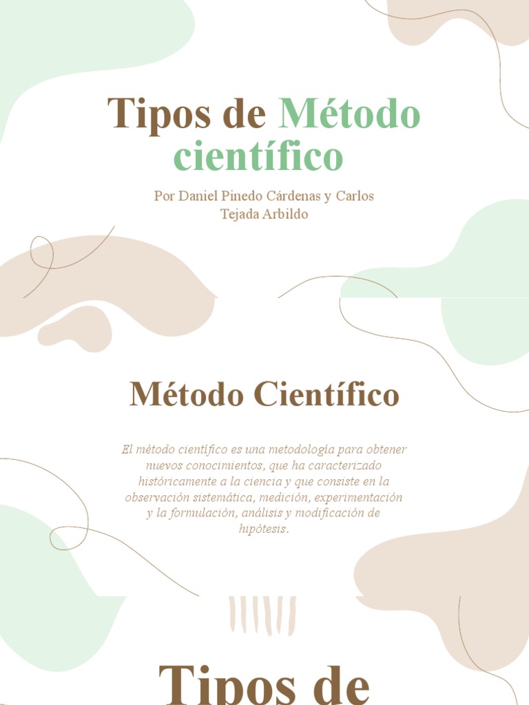 Tipos de Métodos Científicos | PDF | Método científico | Análisis